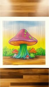 Explore Nature-Inspired Art with These 20 Colored Pencil Mushroom ...