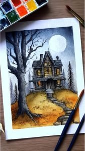 Best 24 Halloween Watercolor Paintings Ideas for Artists to Try
