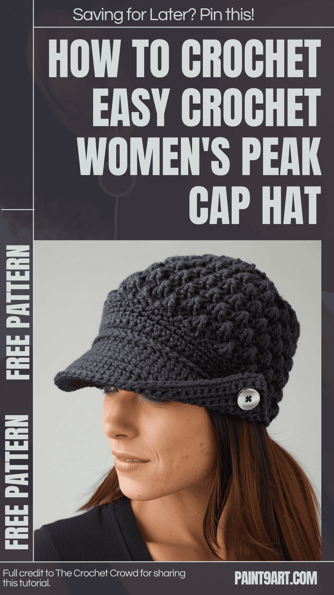 How to Crochet Easy Crochet Women's Peak Cap Hat