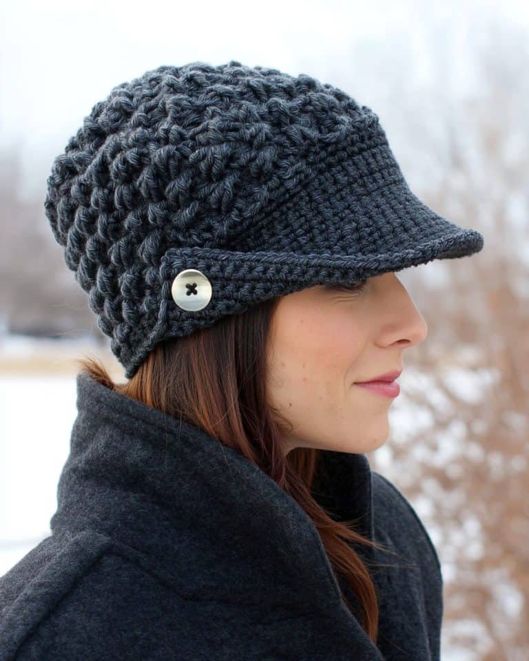 How to Crochet Easy Crochet Women's Peak Cap Hat