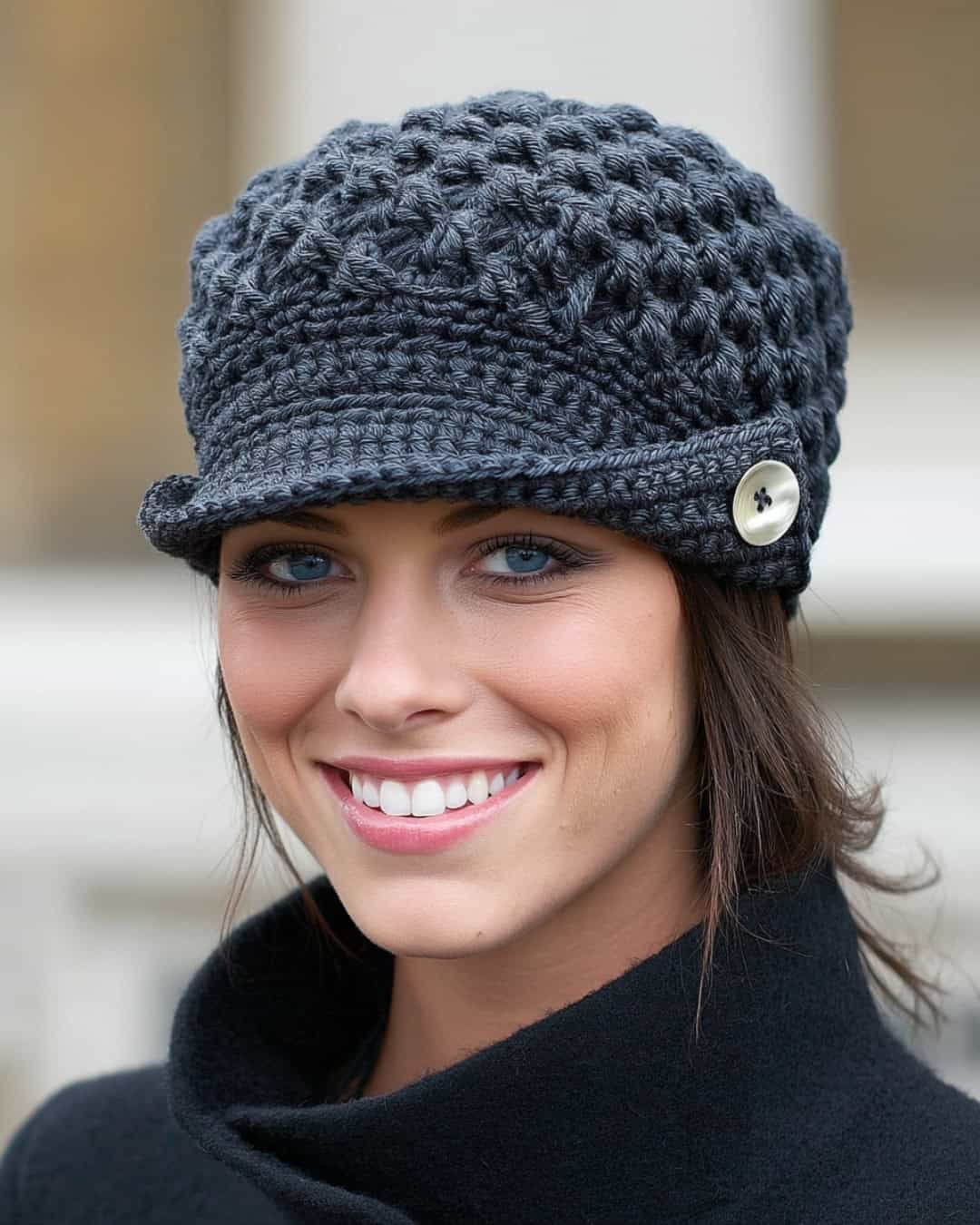 How to Crochet Easy Crochet Women's Peak Cap Hat