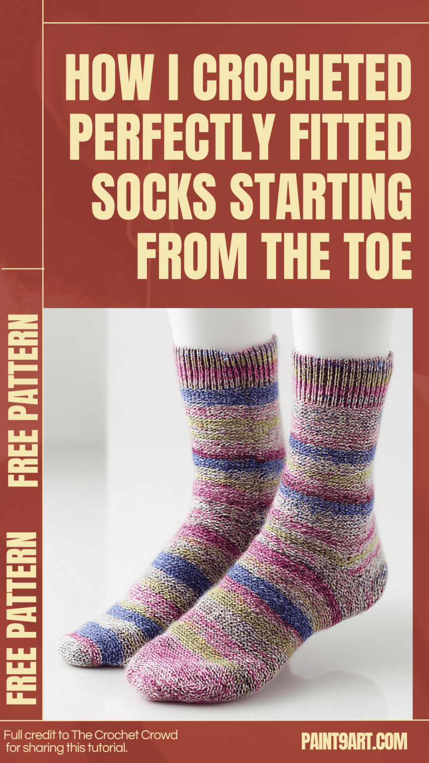 Toe-Up Crochet Socks free pattern