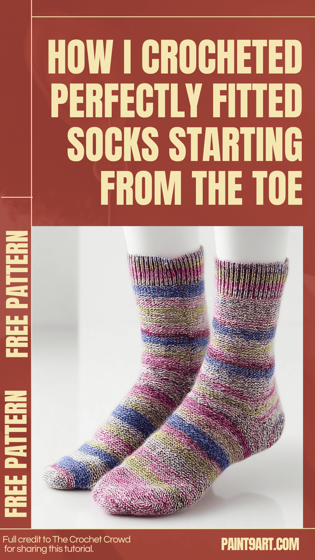 Toe-Up Crochet Socks free pattern